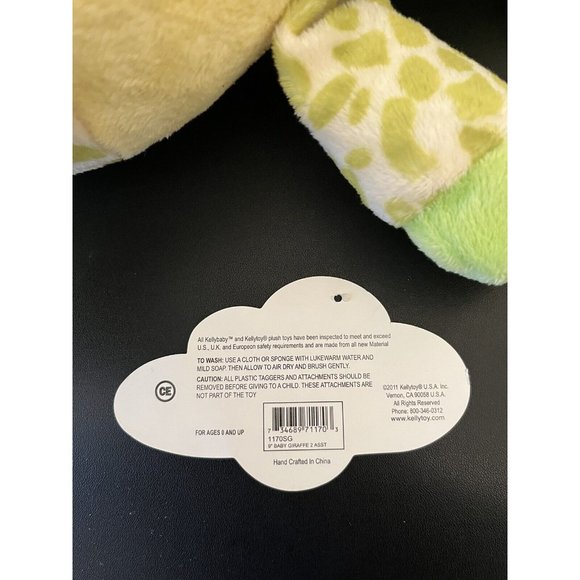 Kellytoy | Toys | Kellytoy Baby Giraffe 9 Inch Soft Bright Green And ...